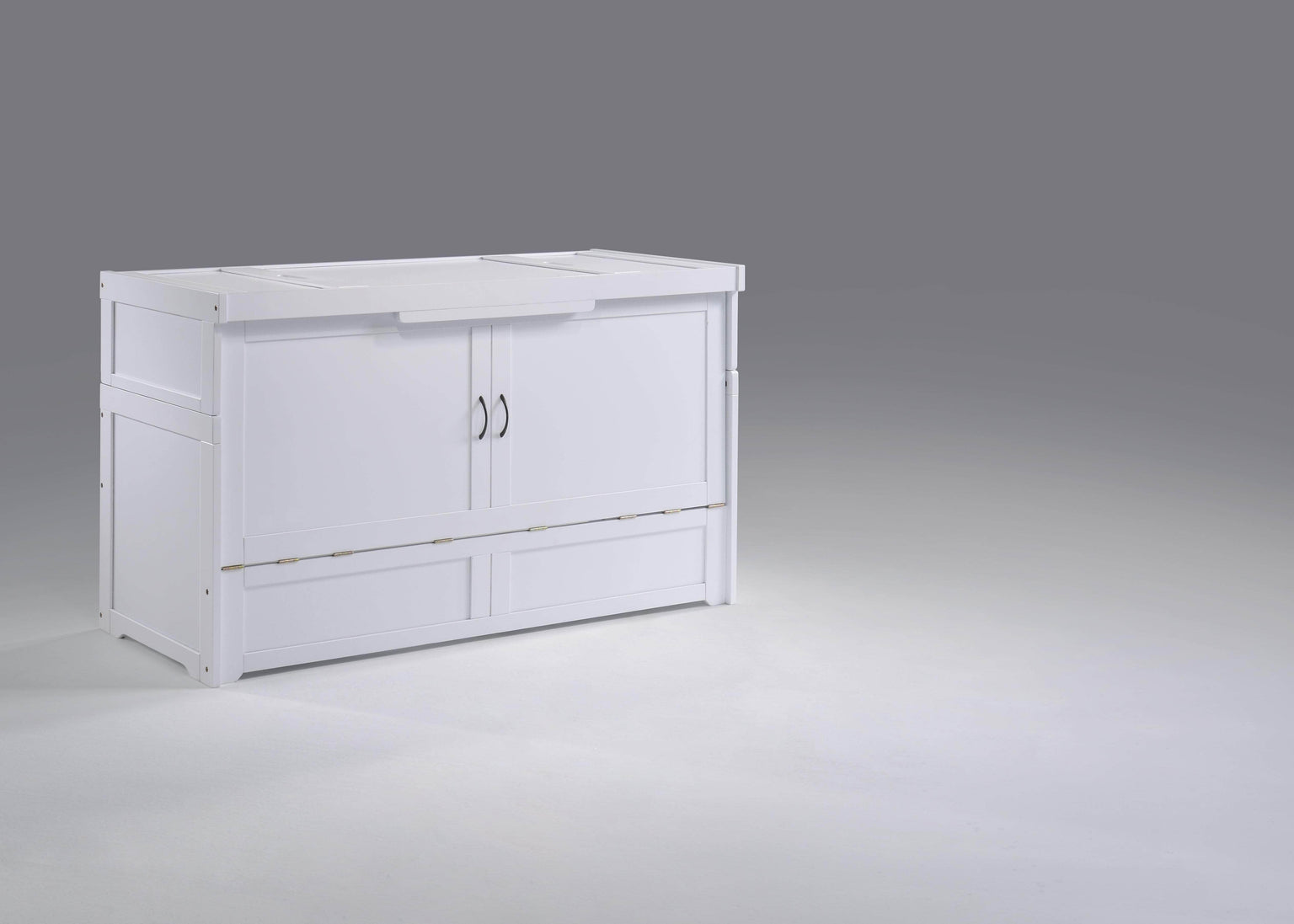 Sleep Chest Midtown Murphy Cabinet Bed in Grey with 5 Inch Queen Size ...