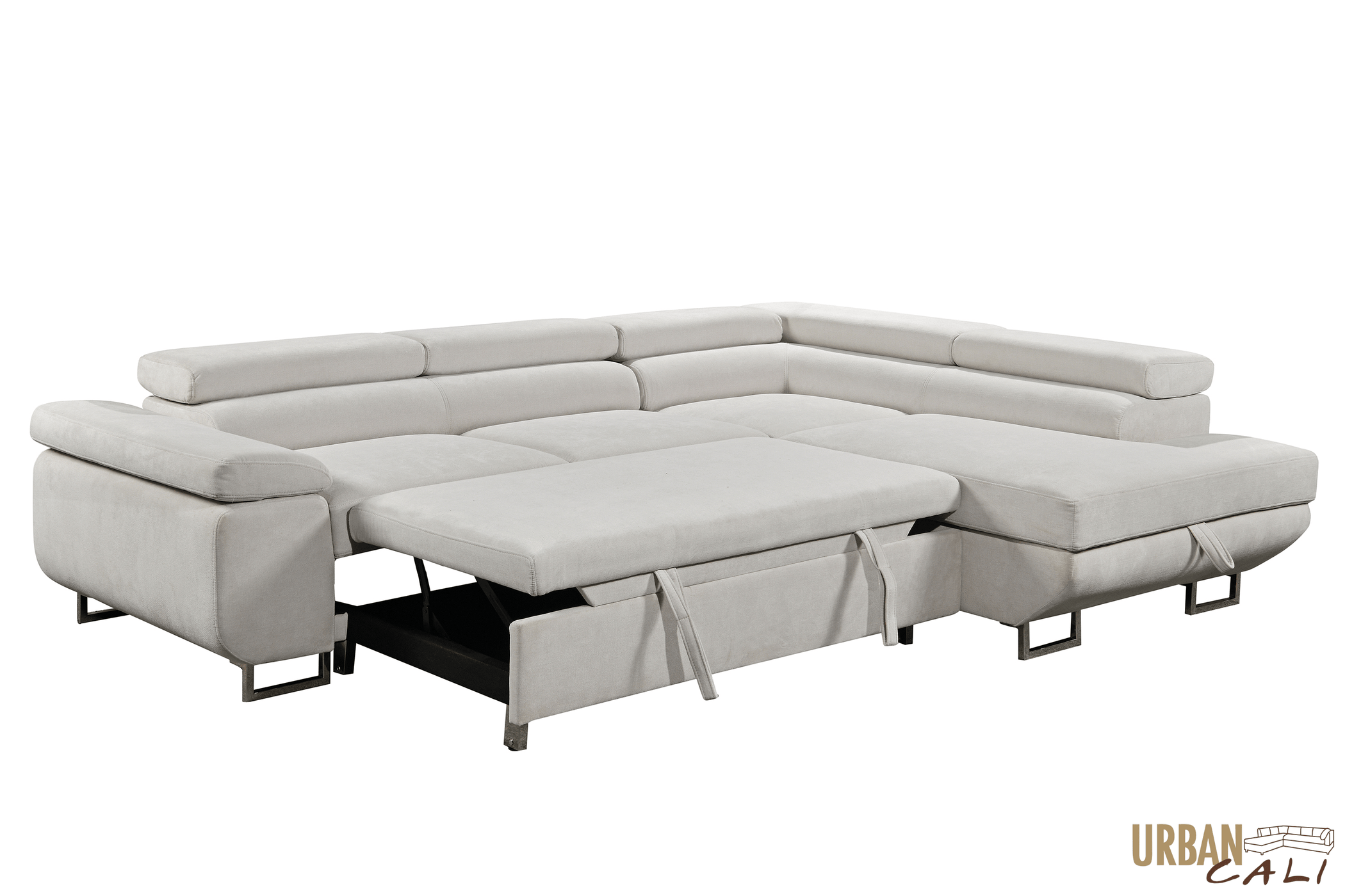 Urban Cali Hollywood Sleeper Sectional Sofa Bed with Adjustable ...
