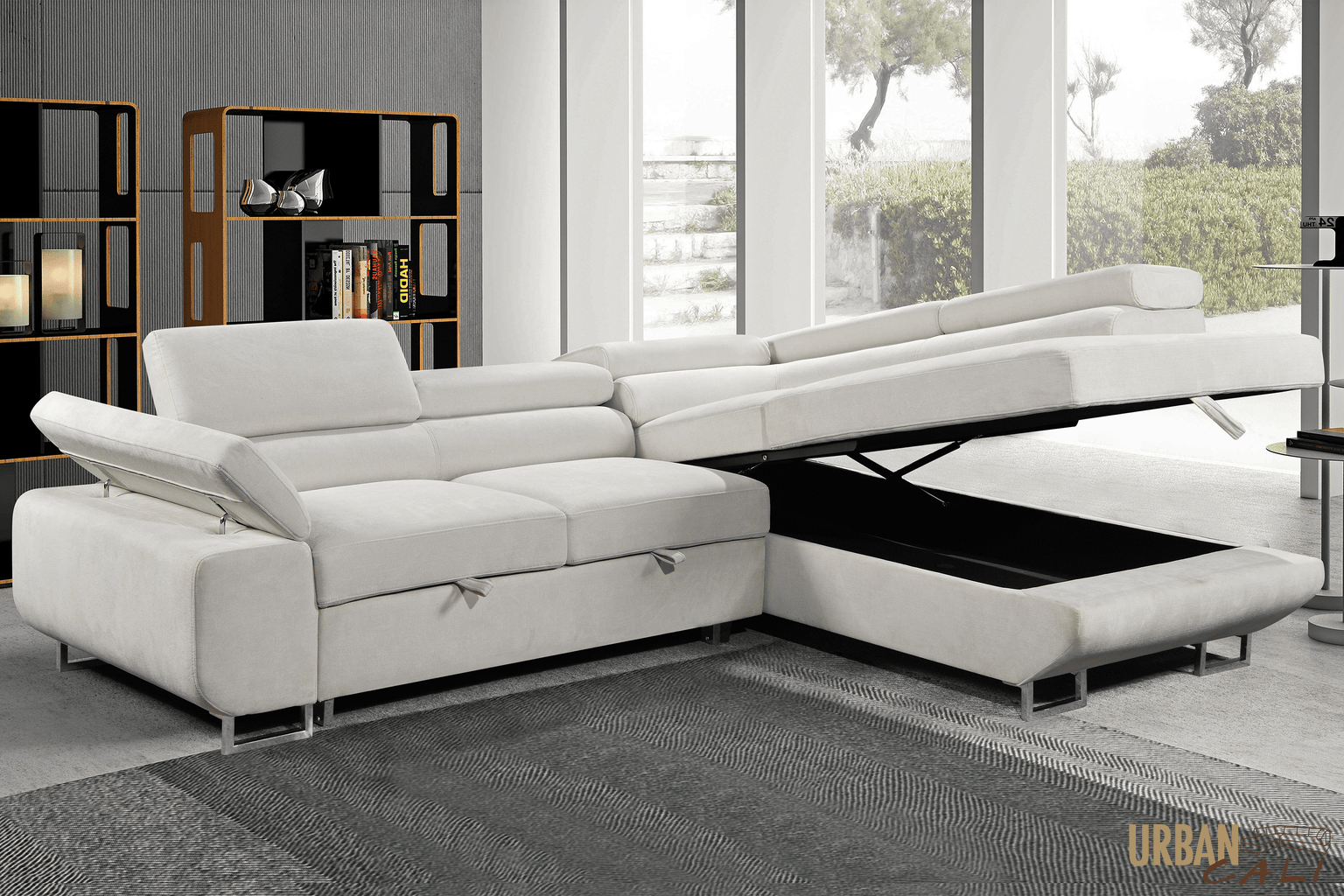 Urban Cali Lancaster U-Shaped Sleeper Sectional Sofa Bed | Canapé ...