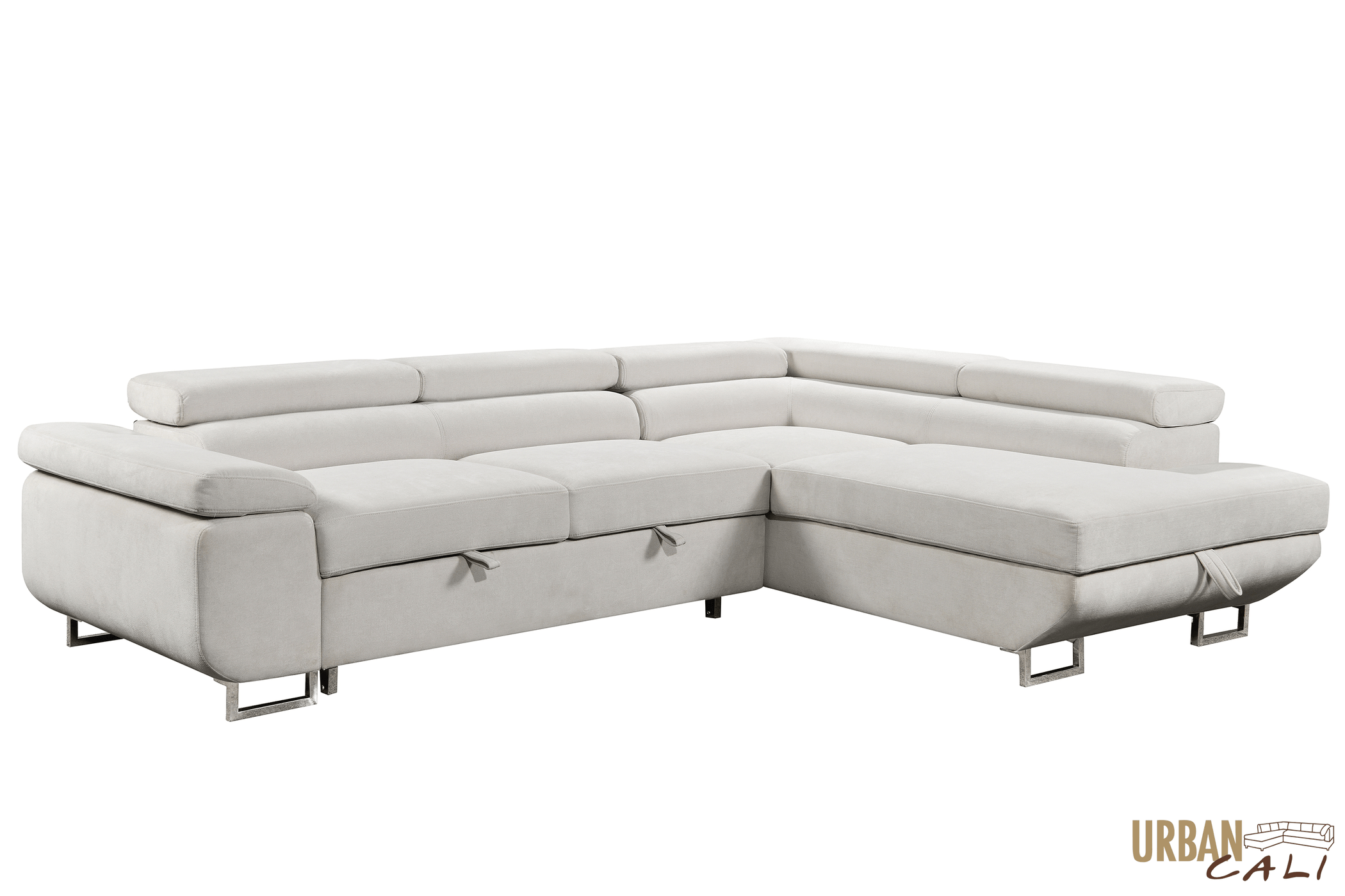 Urban Cali Hollywood Sleeper Sectional Sofa Bed with Adjustable ...