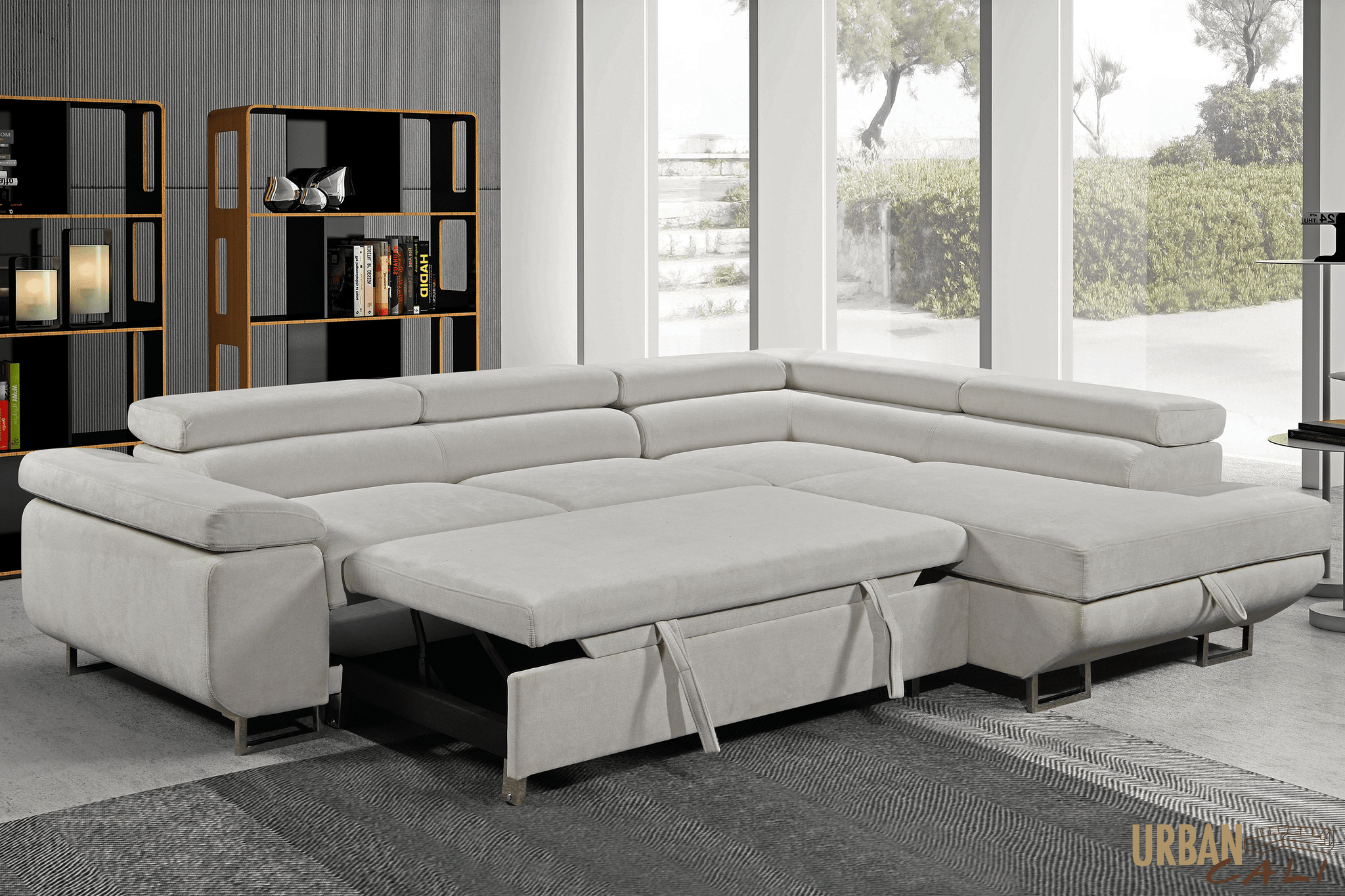 Urban Cali Hollywood Sleeper Sectional Sofa Bed with Adjustable ...