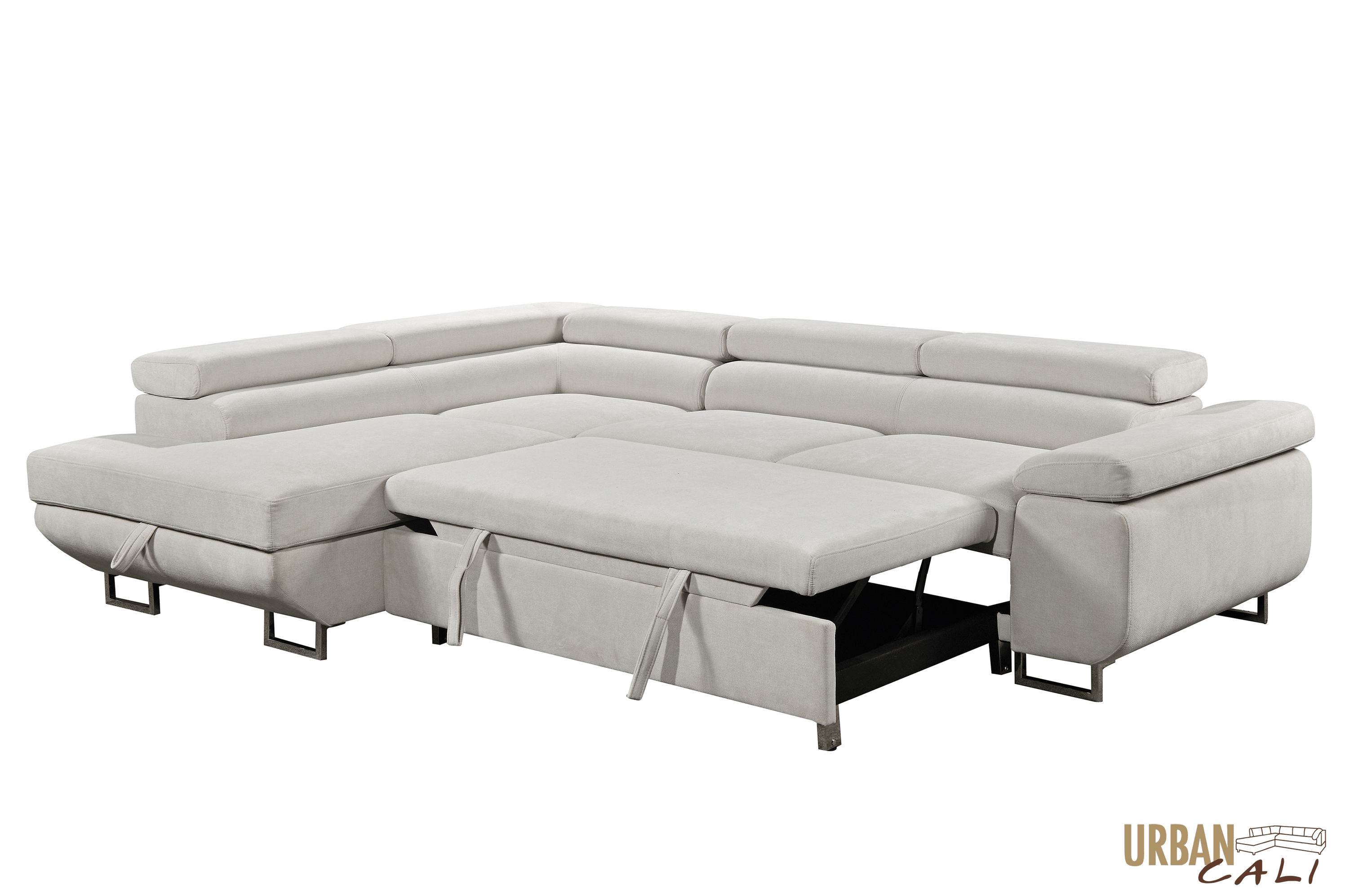 Urban Cali Hollywood Sleeper Sectional Sofa Bed with Adjustable ...