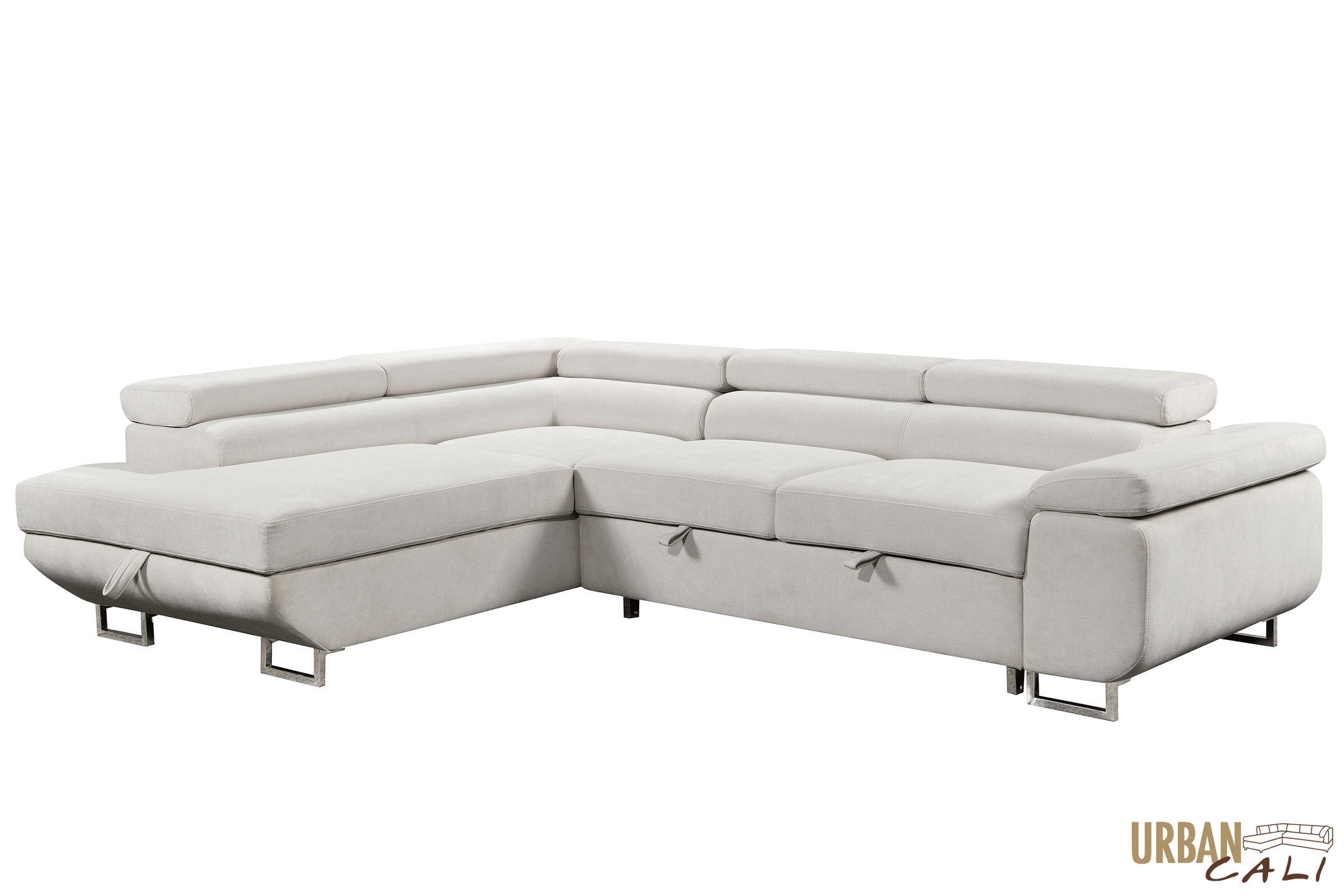 Urban Cali Hollywood Sleeper Sectional Sofa Bed with Adjustable ...