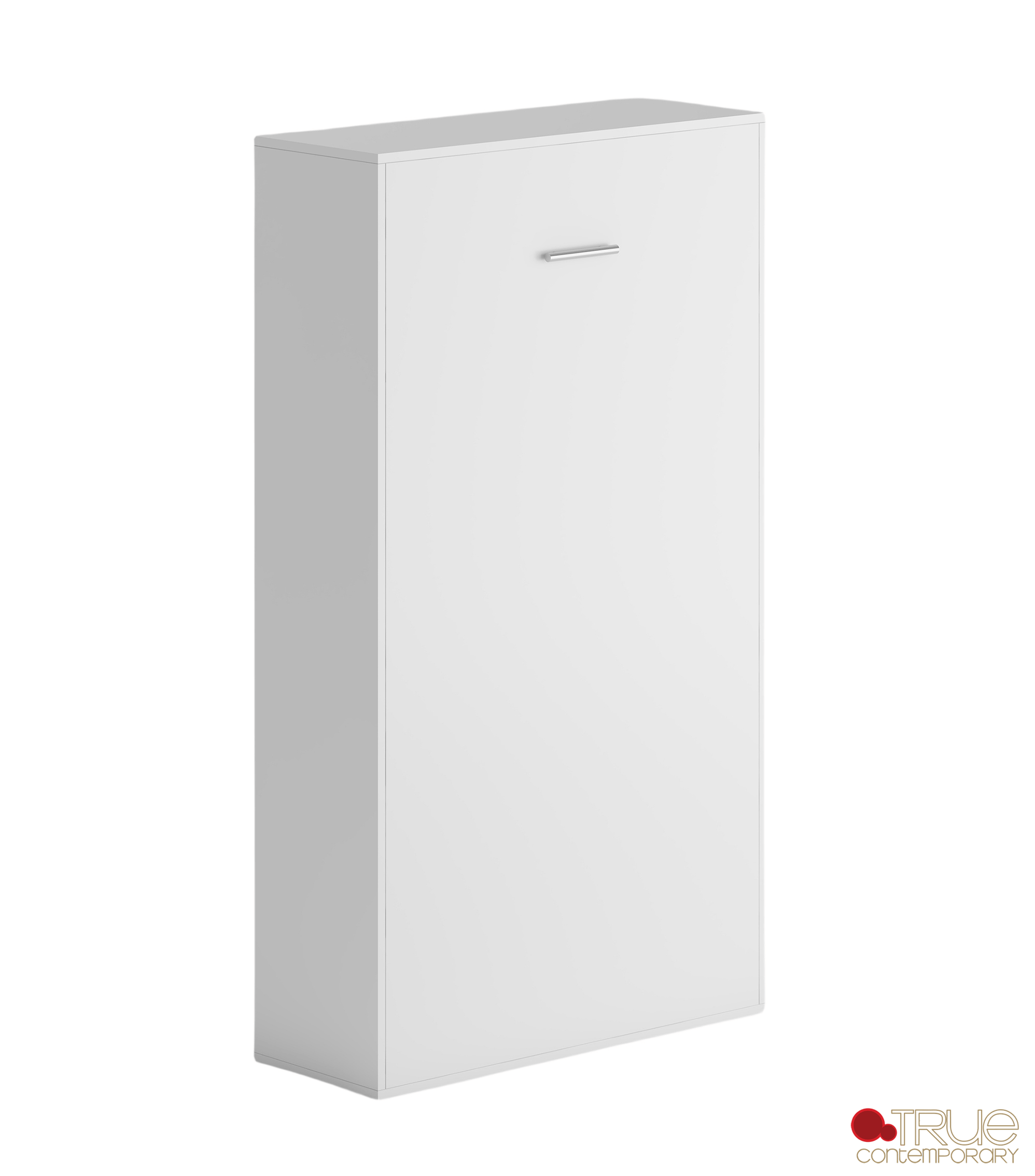 True Contemporary Wallie White Vertical Murphy Wall Pull Down Bed ...