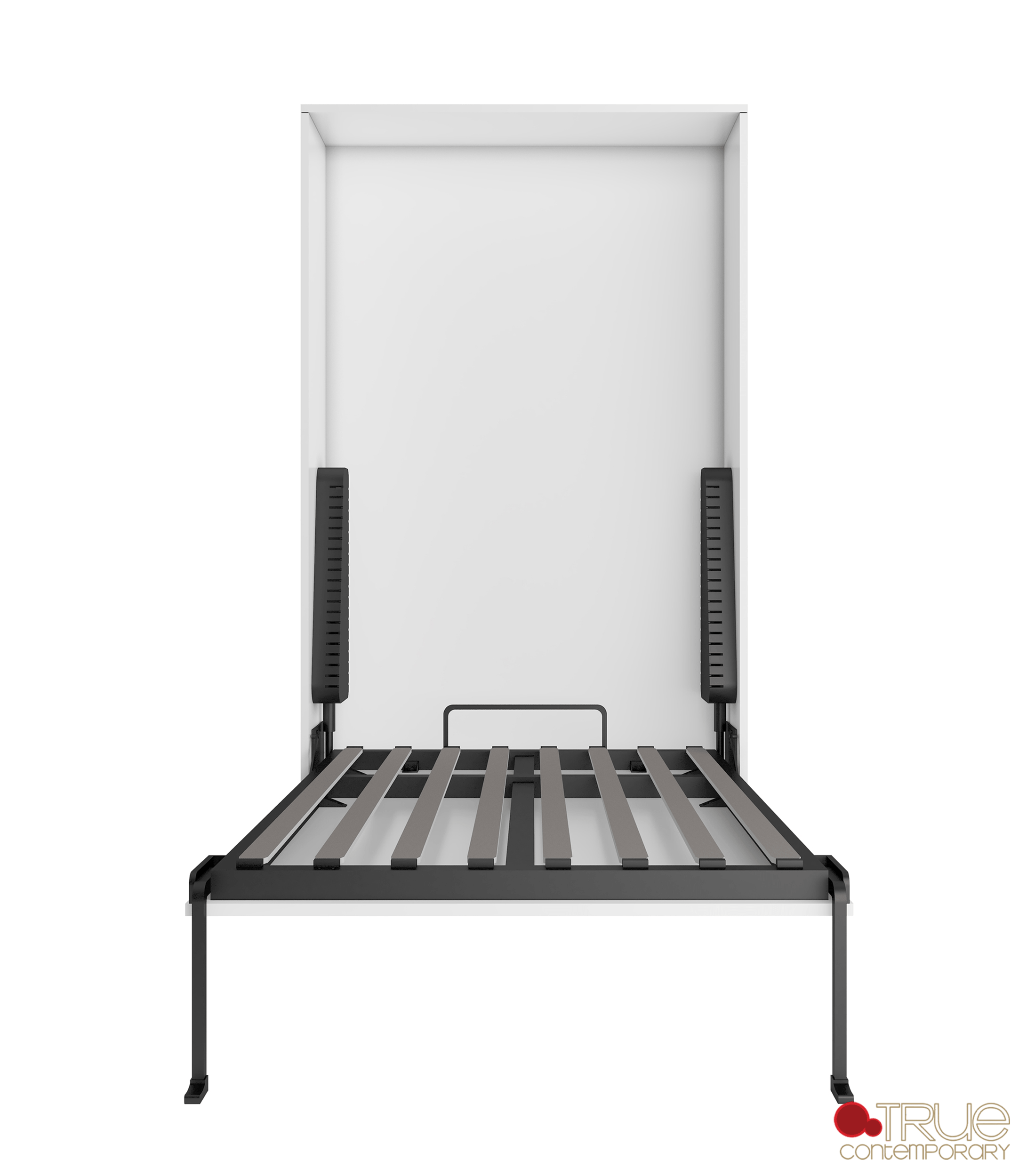 True Contemporary Wallie White Vertical Murphy Wall Pull Down Bed ...
