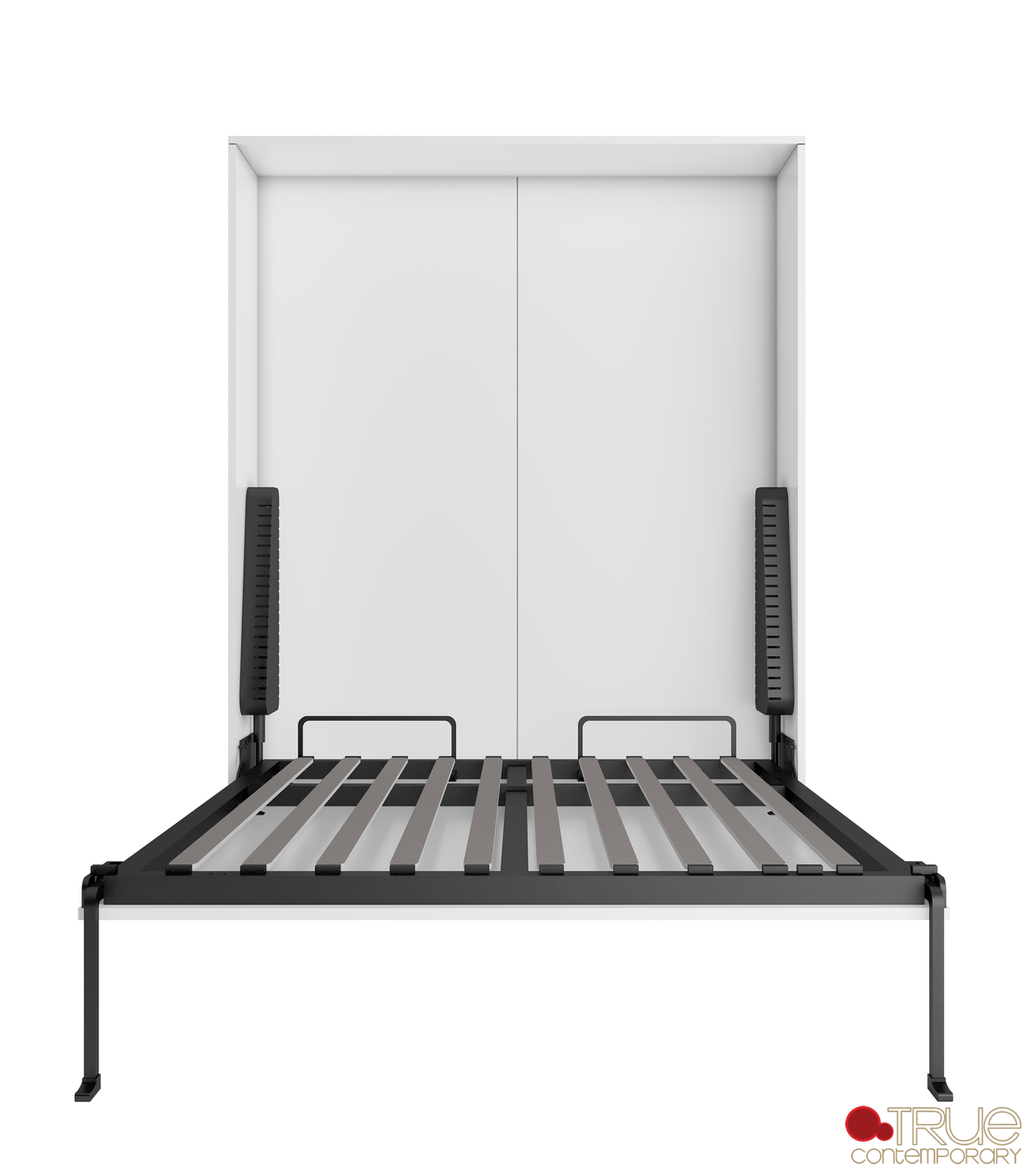 True Contemporary Wallie White Vertical Murphy Wall Pull Down Bed ...