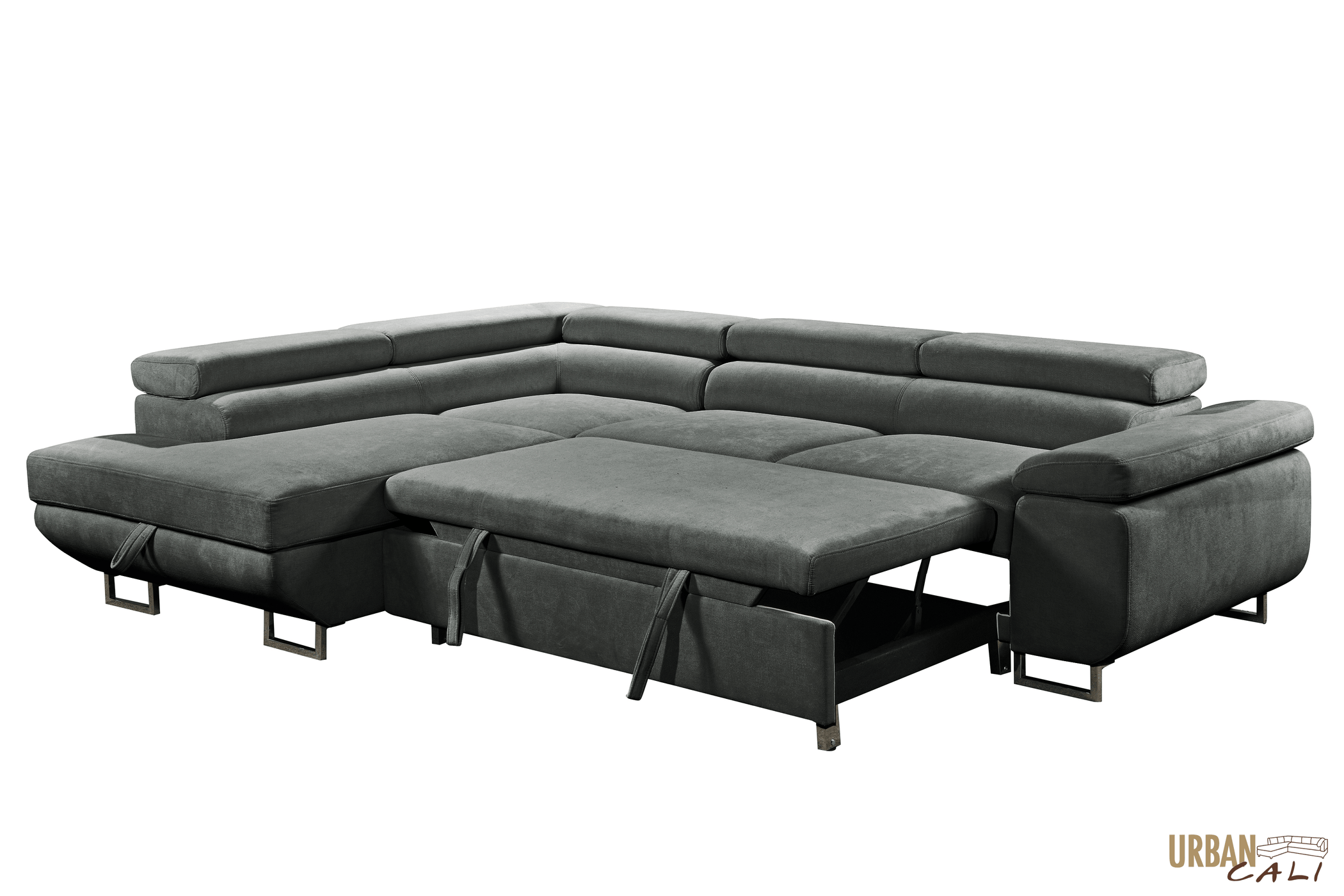 Urban Cali Hollywood Sleeper Sectional Sofa Bed with Adjustable ...