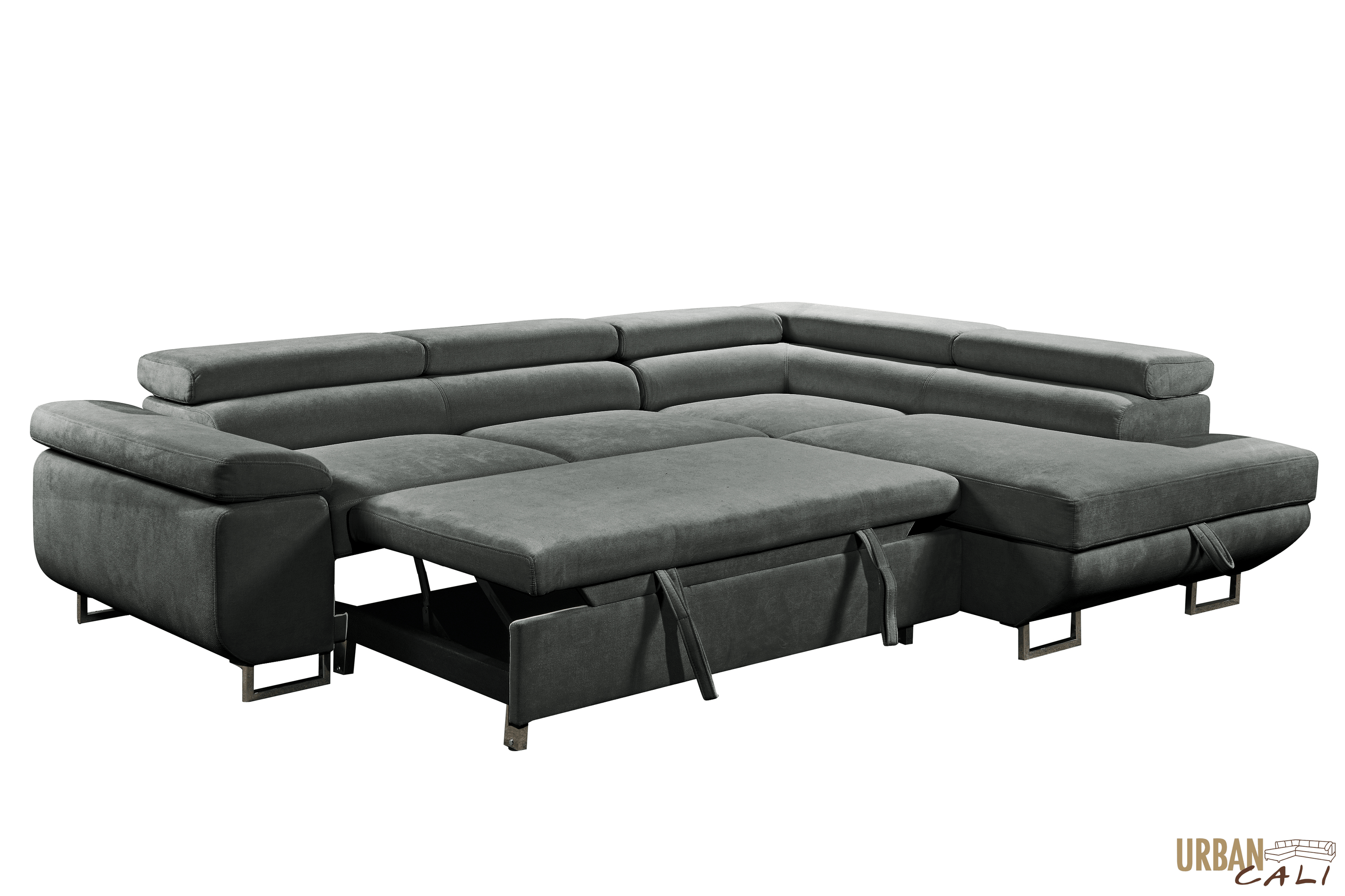 Urban Cali Hollywood Sleeper Sectional Sofa Bed with Adjustable ...