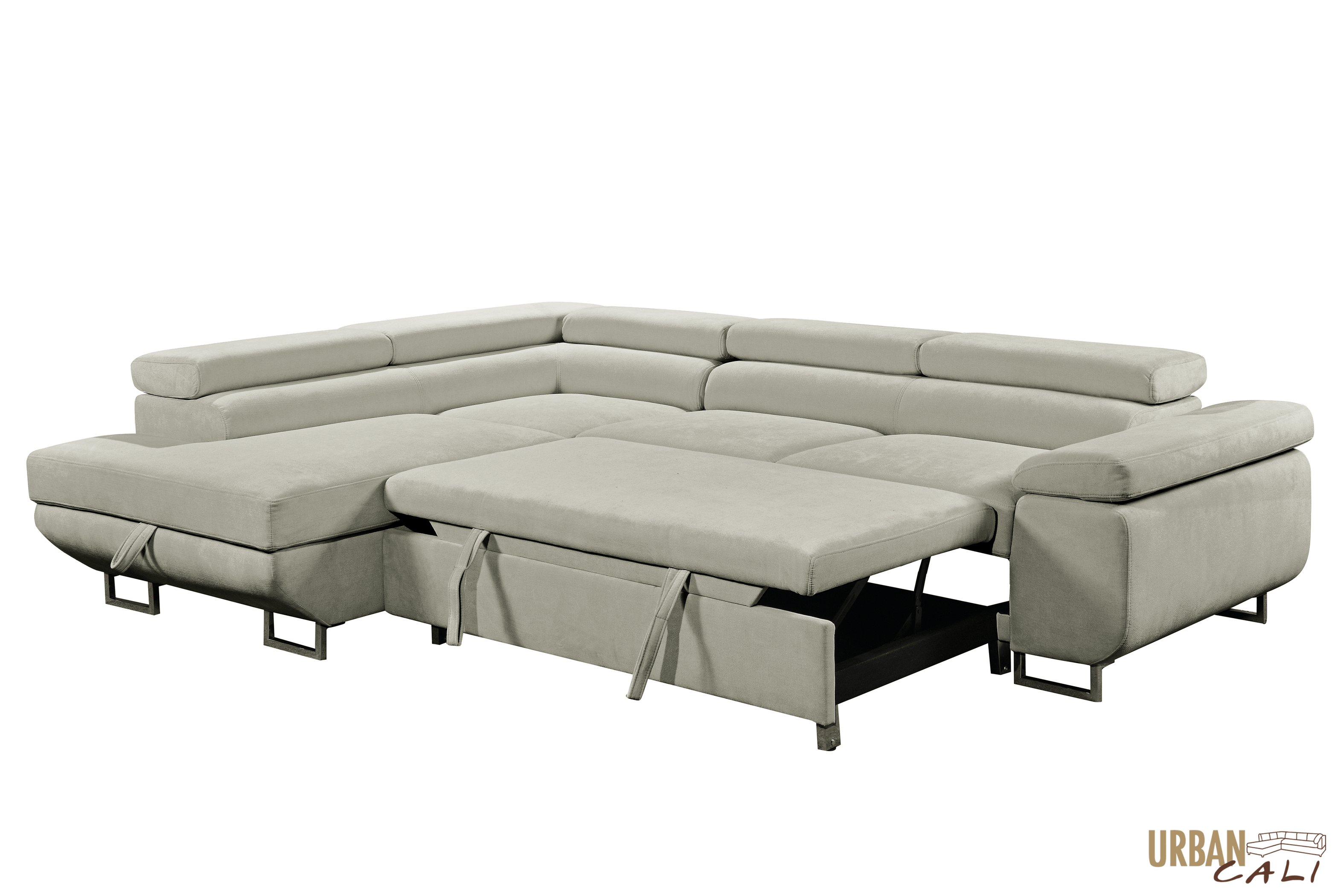 Urban Cali Hollywood Sleeper Sectional Sofa Bed with Adjustable ...