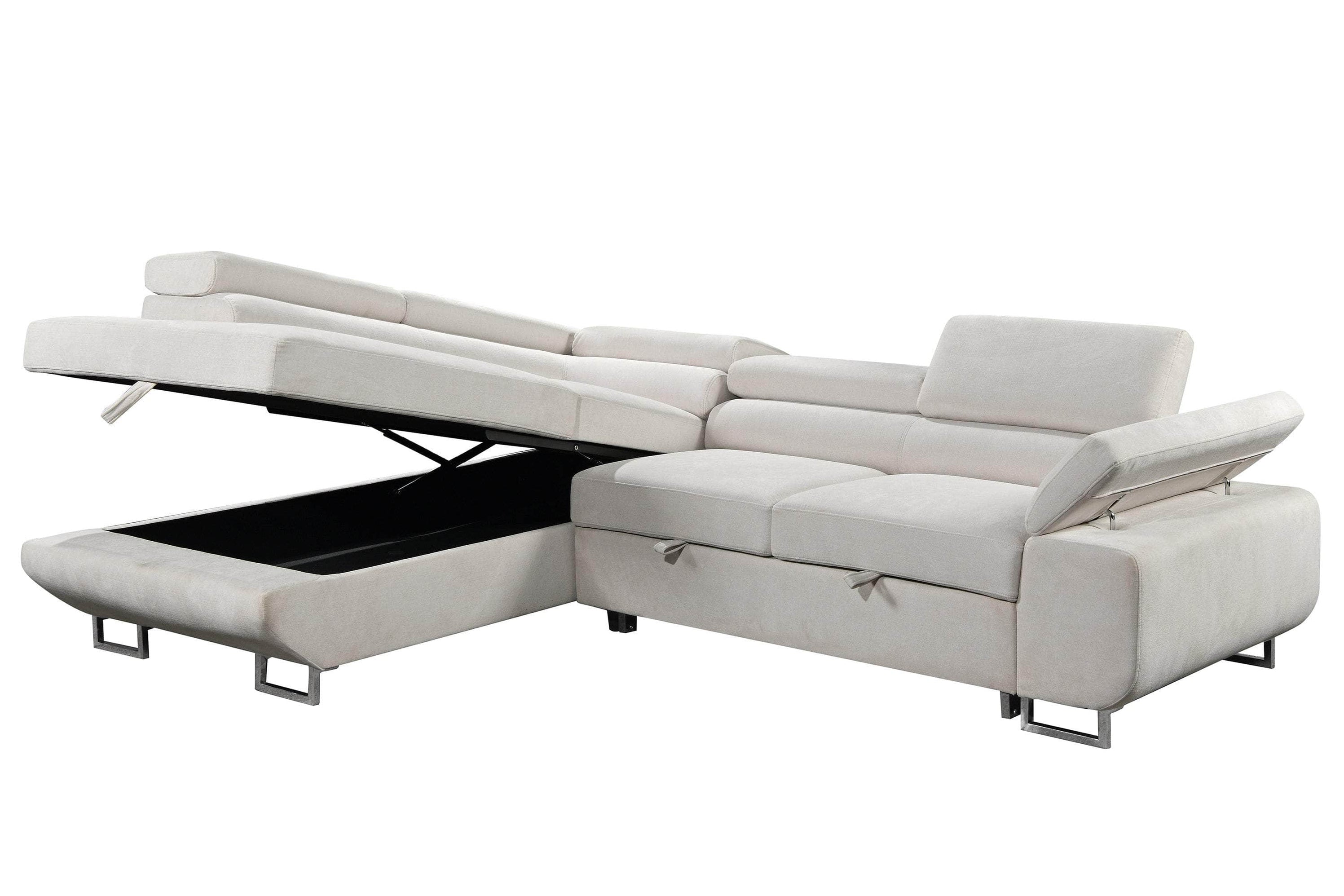 Urban Cali Hollywood Sleeper Sectional Sofa Bed with Adjustable ...