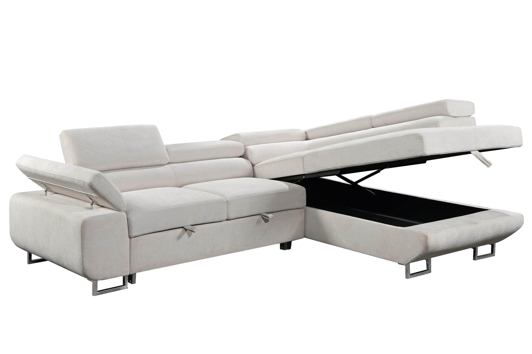 Urban Cali Hollywood Sleeper Sectional Sofa Bed with Adjustable ...