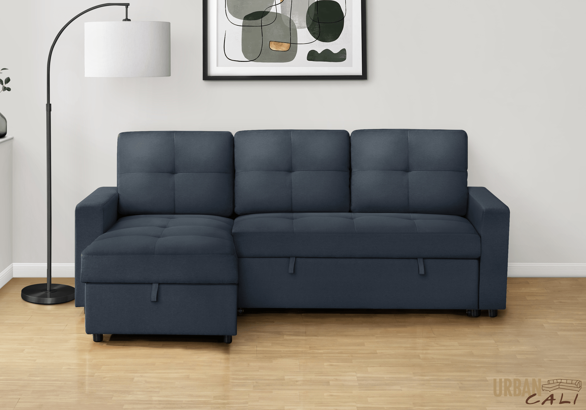 Urban Cali Venice Sleeper Sectional Sofa Bed with Reversible Storage ...
