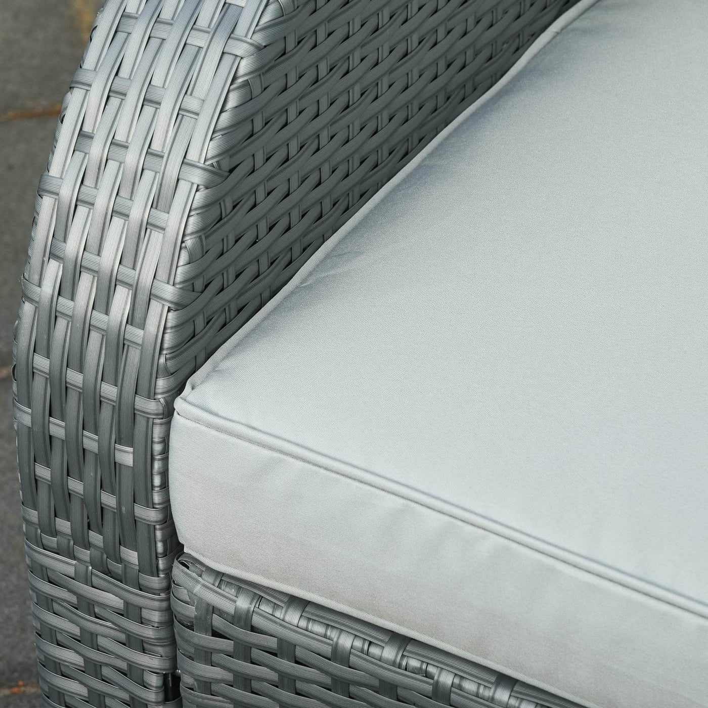 Outsunny 6 Piece Outdoor Patio Rattan Wicker Conversation Set with ...