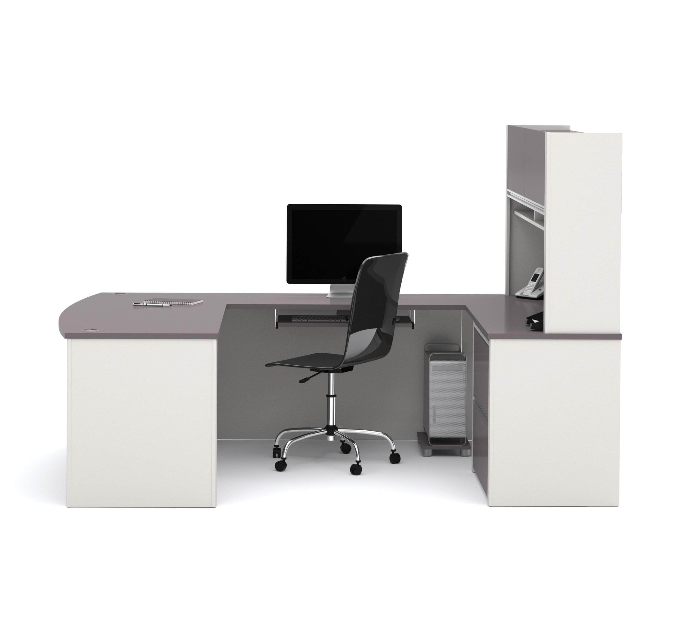 Modubox Connexion U-Shaped Executive Desk with Lateral File Cabinet and ...
