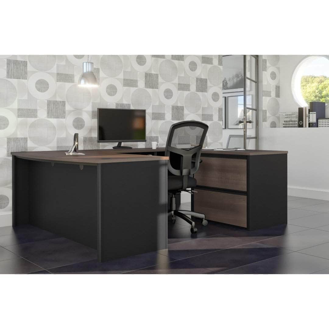 Modubox Connexion U-Shaped Executive Desk with Lateral File Cabinet ...