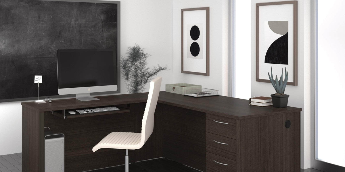 Modubox Embassy L-Shaped Desk with Pedestal — Wholesale Furniture ...