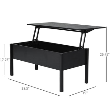 Homcom 39 Inch Modern Rectangular Lift Top Coffee Table with Storage ...