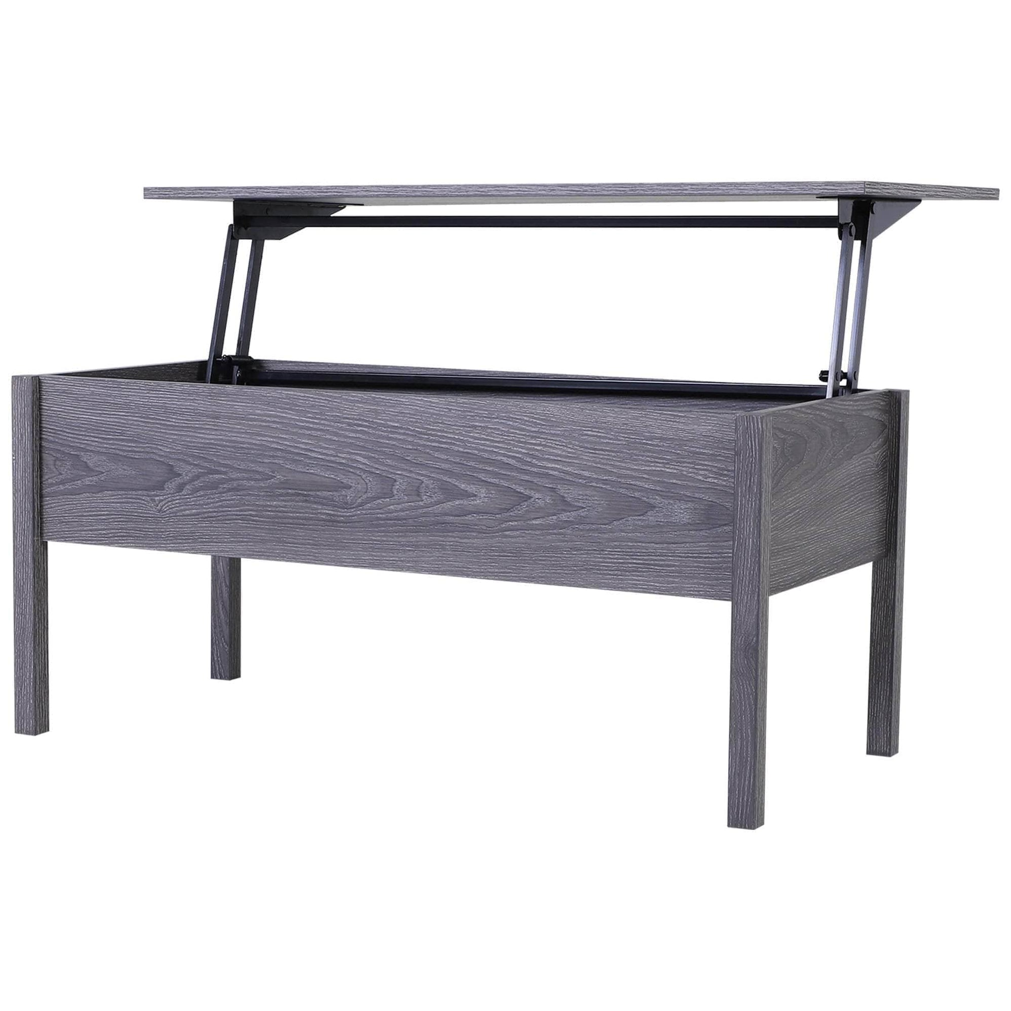 Homcom 39 Inch Modern Rectangular Lift Top Coffee Table with Storage ...