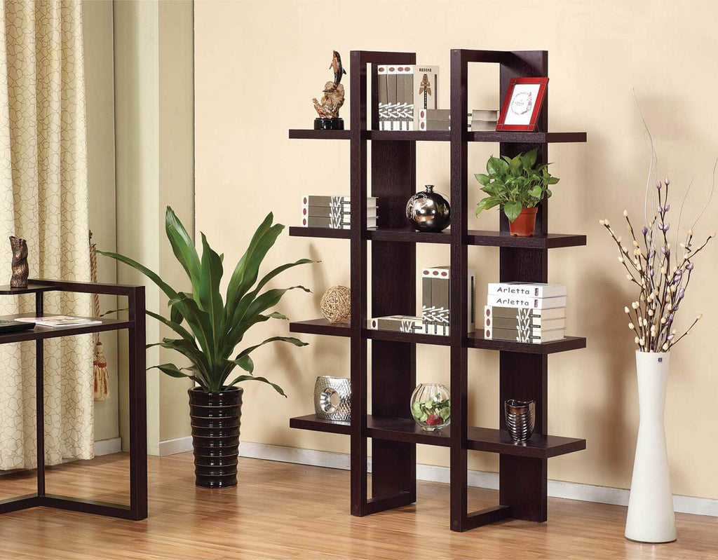 Modubox Milo Mid-Century Modern Tall Bookcase with Adjustable Shelves ...