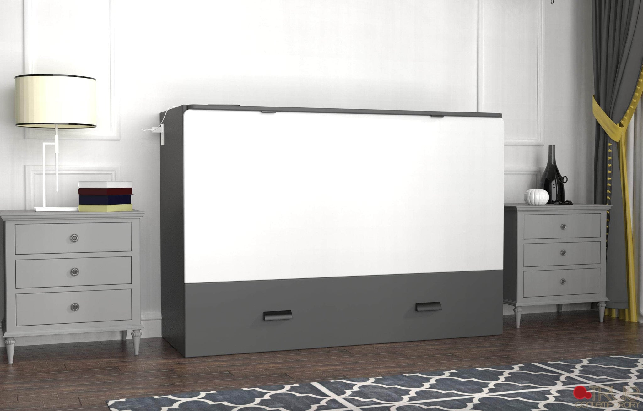 Night and Day Alpine Murphy Cabinet Bed with Queen Mattress | Lit ...