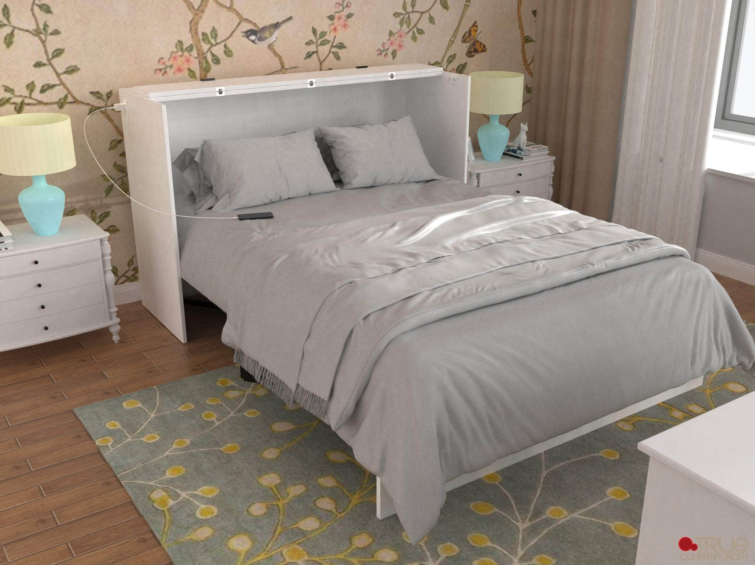 Night and Day Alpine Murphy Cabinet Bed with Queen Mattress | Lit ...