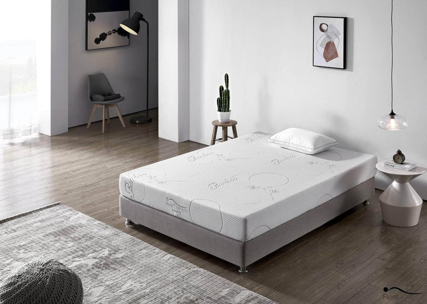 Rest Therapy 8 Inch Serenity Bamboo Memory Foam Mattress | Matelas En ...